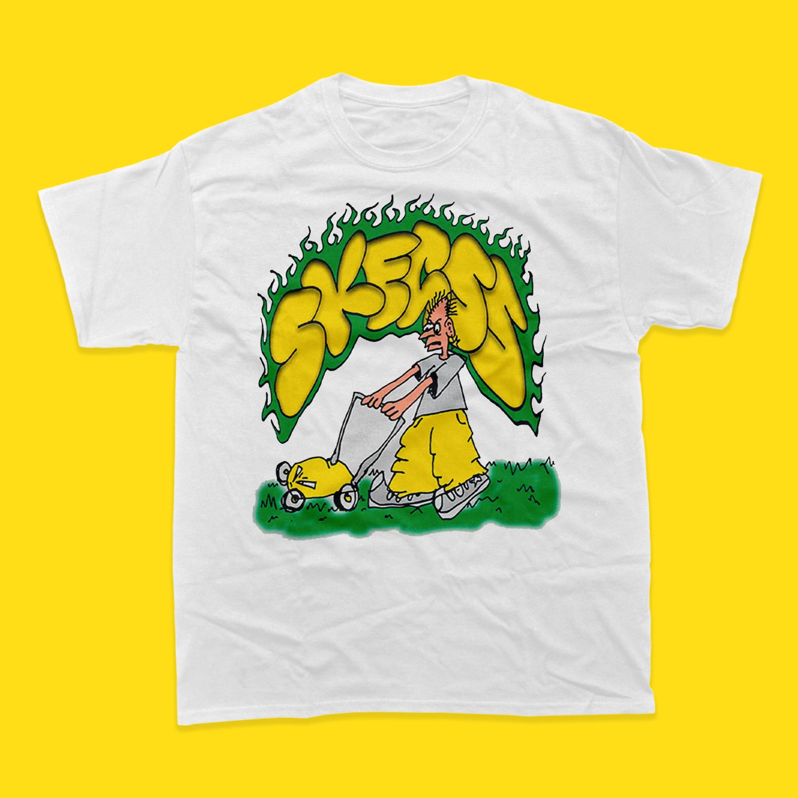 SKEGSS: LAWN MOWER TEE (WHITE) - Official Merchandise | SKEGSS ...